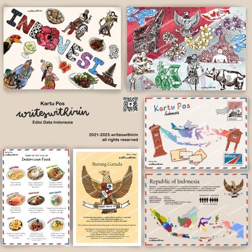 Jual (writeswithirin) Kartu Pos/ Postcard/ Poskad Data Indonesia - KP ...