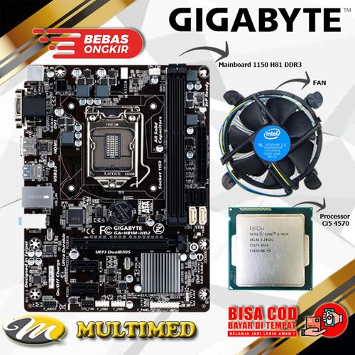 Jual Paket Mainboard LGA 1150 H81 Ddr3 + Core i5 4570 + FAN - ASUS/GG ...