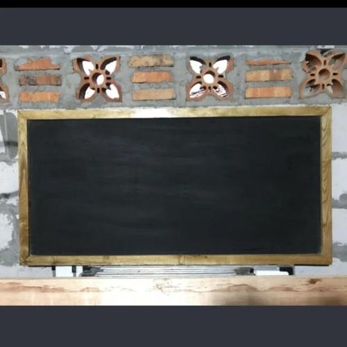 Jual Blackboard List Kayu Kapur Papan Hitam Ukuran 90x120cm - Jakarta Timur - Whiteboard Bintang ...