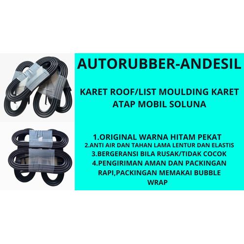 Promo Karet roof/list moulding karet atap mobil SOLUNA - kiri - Jakarta ...