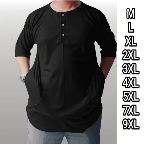 Jual Baju Koko Big Size Xxxl Xxxxl Kaos Hitam kurta Jumbo 3/4 5xl 6xl ...