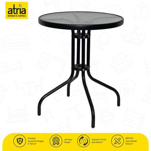 Jual Meja Atria Algrass Bulat Hitam Ruang Teras 60x60x70Cm - Kota ...