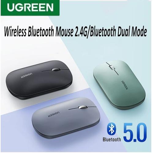 Jual Ugreen Ultra-Slim Dual Mode Bluetooth and Wireless Silent Mouse ...