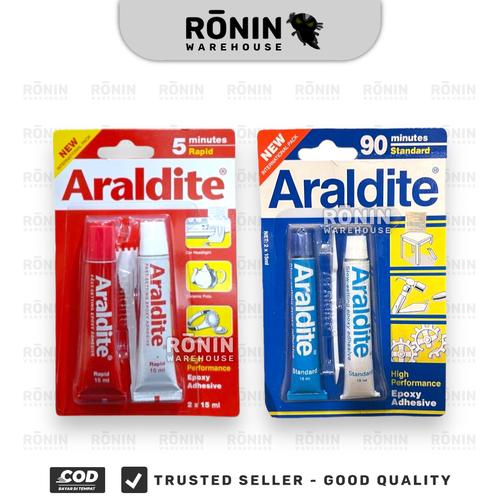 Jual ARALDITE Lem Epoxy 5 Menit 90 Menit Merah Biru - 5 menit merah ...