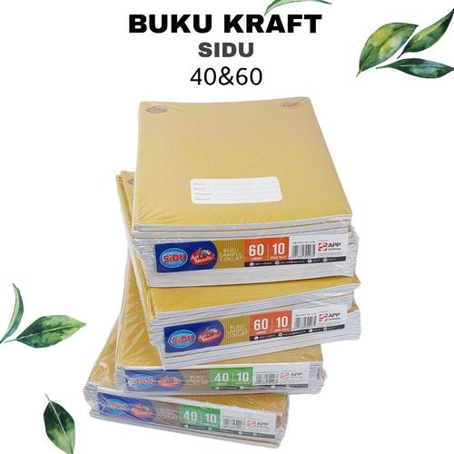 Jual Buku Tulis Sidu 40 / 60 Lembar Isi 10 Buku Sampul Coklat Kraft ...