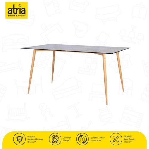Promo Meja Atria Kaca Bening Stefany Persegi Metal Lag Kaca 150x90x76Cm ...