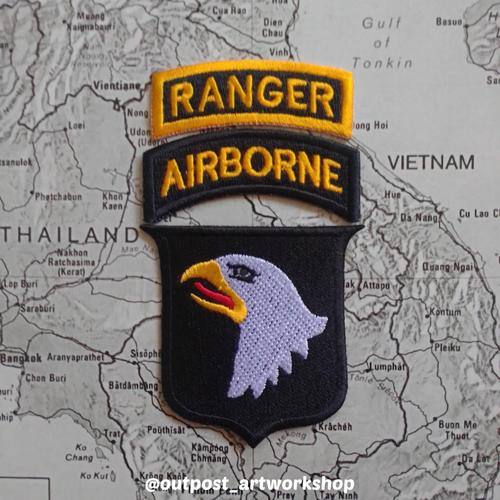 Jual Patch 101st Airborne Division Tab Ranger Emblem Bordir Screaming ...