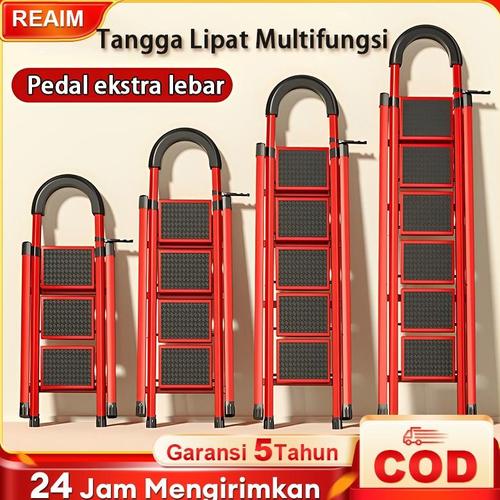 Jual Reaim Tangga Household Steel Ladder /Tangga Lipat /3/4/5/6 Step ...