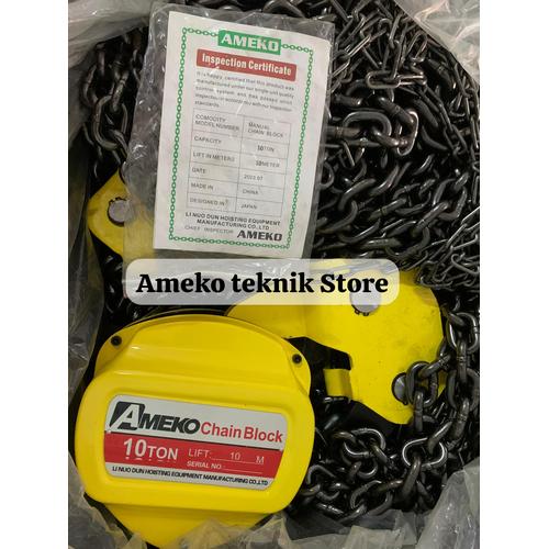 Jual Chain Block / Takel / Katrol 10 Ton x 6 Meter Ameko - 10Tx6M ...
