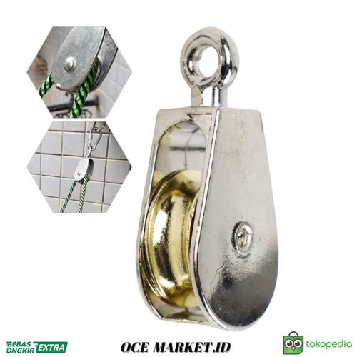 Jual Katrol Mini Roda Tunggal Katrol Putar Alat Serbaguna 52 mm -Silver ...