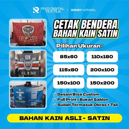 Jual Cetak Bendera Full Print Custom - Bahan Kain Satin - 150x200 cm ...