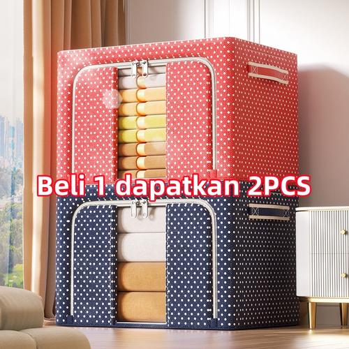 Jual lipat Storage Box baju kotak penyimpanan organizer box 24L 66L ...