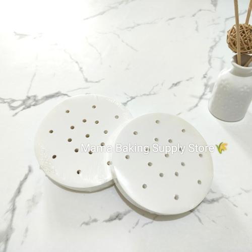 Jual Kertas Dim Sum Dimsum Paper Putih Dm 4 inch 4" 10,5 cm isi 50 ...