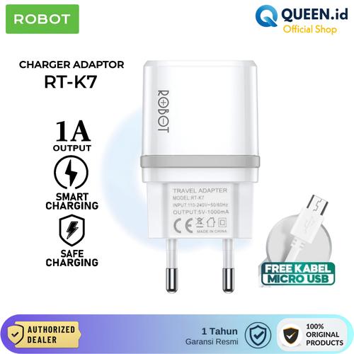 Jual ROBOT RT-K7 Charger Adaptor 5V-1A Safe Charging With Micro USB ...