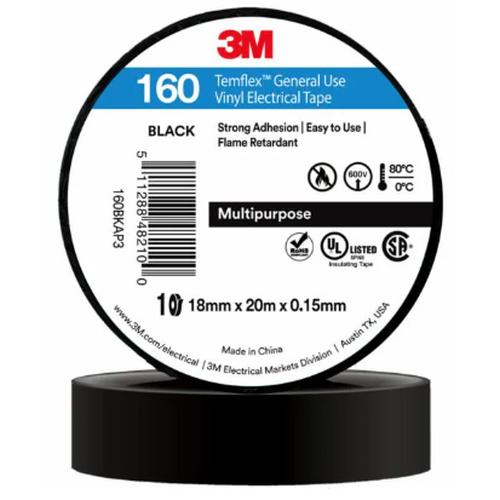 Jual 3M Isolasi Listrik Temflex 160 General Use Vinyl Electrical Tape ...