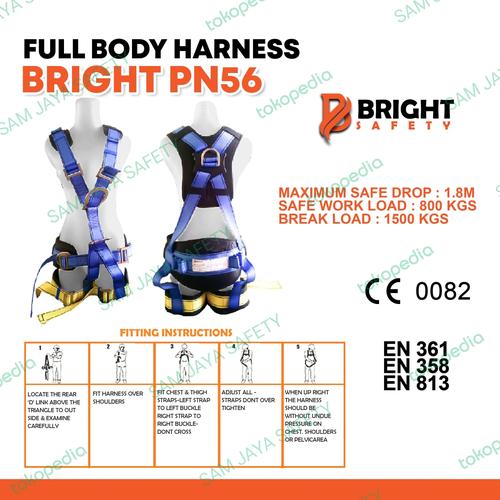 Jual 1 Set Full Body Harness Bright PN56 plus lanyard - Body Saja ...
