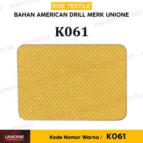 Jual Bahan American Drill UNIONE Kain Warna Kuning Mustard Nomor K061 ...