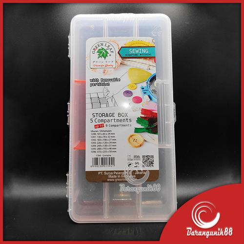 Promo Kotak Perkakas Storage Box 5-9 Sekat Lorraine Plastik Green Leaf ...
