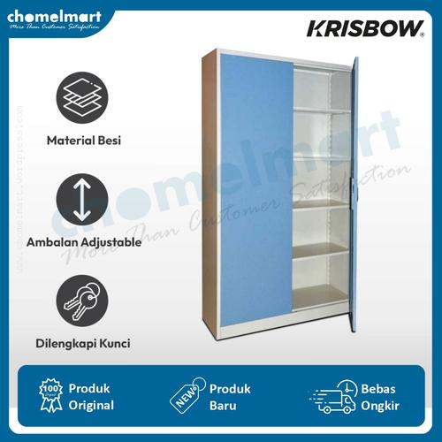 Jual Krisbow Lemari Arsip Kantor Besi 2 Pintu – Biru KW1700195 ...