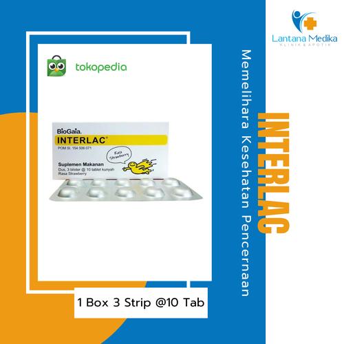 Jual INTERLAC STRAWBERRY TAB ( 10 TABLET ) / PER STRIP - Jakarta ...