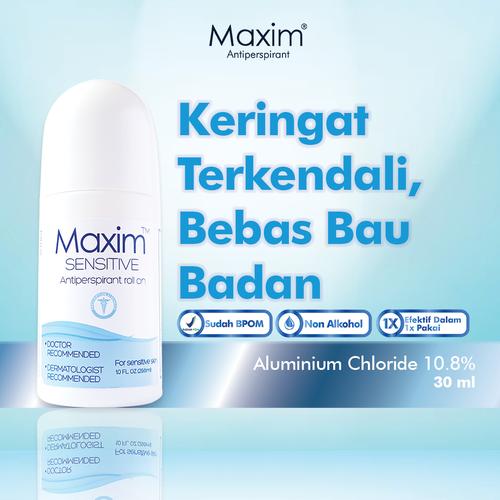 Jual Maxim Antiperspirant Deodorant Roll On 10% untuk Bau Ketiak 30ml ...