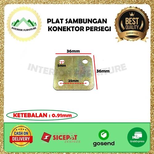 Jual Plat lurus sambungan konektor plat besi plat konektor lurus - 36mm ...