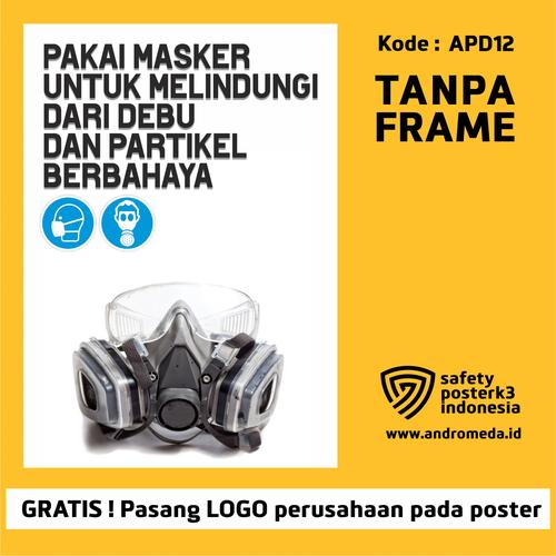 Jual Safety Poster K3: Pakai Masker Saat Bekerja Untuk Melindungi Dari ...