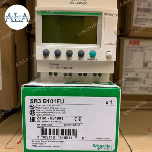 Jual SMART RELAY ZELIO SR3B101FU SR3 B101FU SCHENIDER 100-240VAC ...