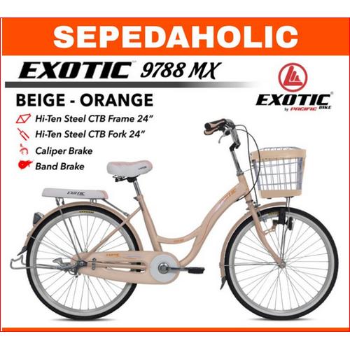 Jual Sepeda Speda Mini Keranjang Perempuan Dewasa EXOTIC 9788 20 24 26 ...