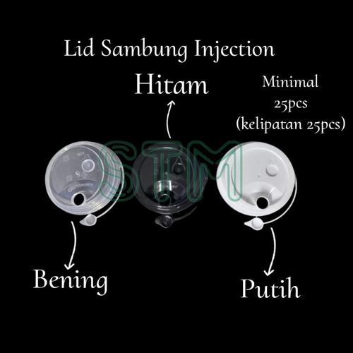 Promo lid connected cup injection/tutup sambung/strawless lid ...