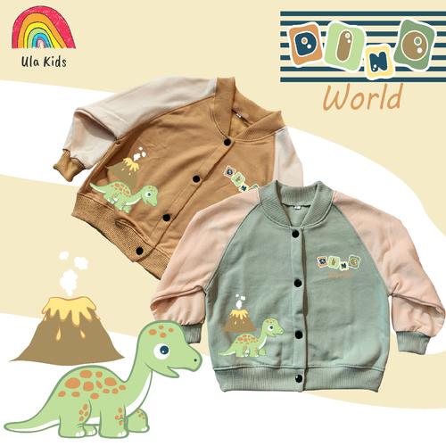 Jual Varsity Jacket Baseball Anak Ula Kids 1 - 6 Tahun Dino World ...