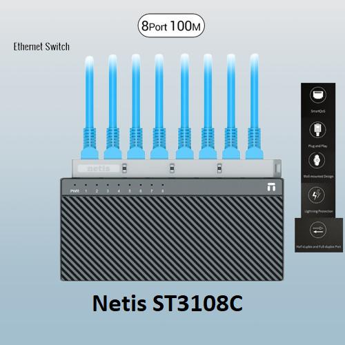 Jual Netis Ethernet Switch ST3108C 8 Port RJ45 100M Fast - Jakarta Barat - Aquarius Official ...