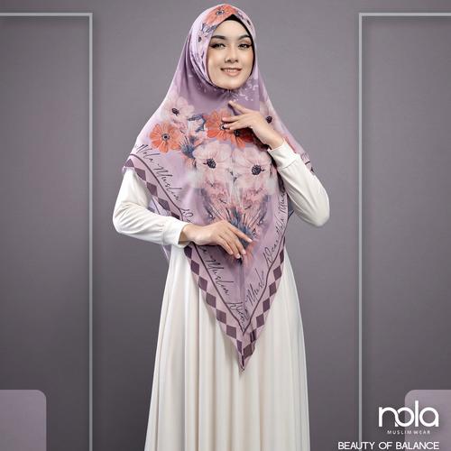 Jual Ready khimar printing 2 layer original NOLA N024 by NF collection - Lilac, All Size ...