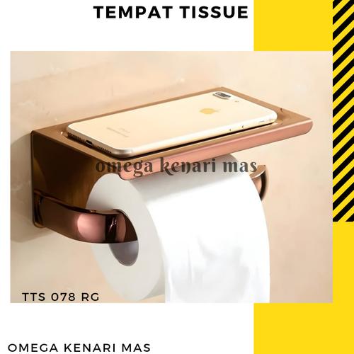 Jual TOILET PAPER HOLDER TEMPAT TISSUE ROLL KAMAR MANDI KUNINGAN ROSE ...