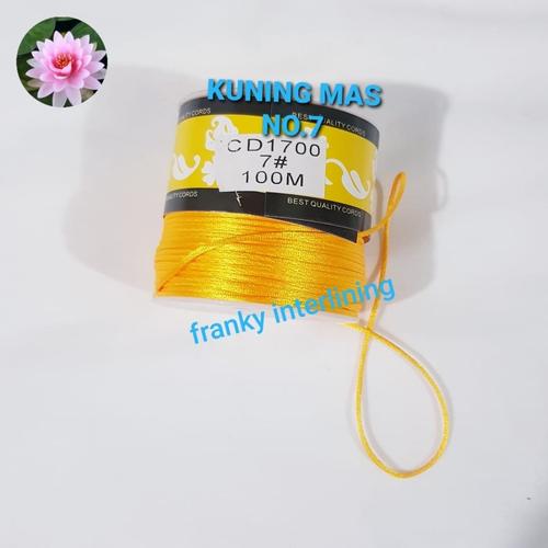Jual TALI CINA BAHAN SATIN KECIL DIAMETER 1mm HARGA PER ROLL ISI 100 ...