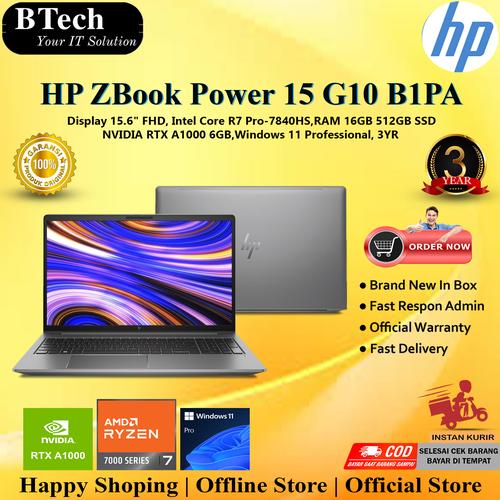 Jual HP Zbook Power 15 G10-B1PA R7 Pro-7840HS 16GB 512GB SSD RTXA1000 ...