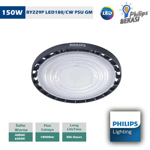 Jual Lampu Philips SmartBright Highbay BY229P LED180 150 Watt PSU GM G2 ...