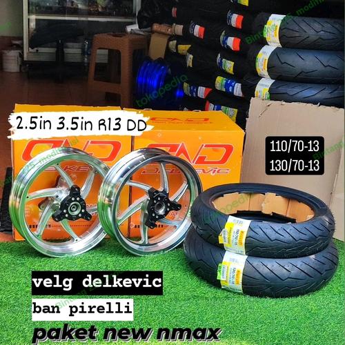Jual velg delkevic new nmax paket dengan ban pirelli diablo scooter ...