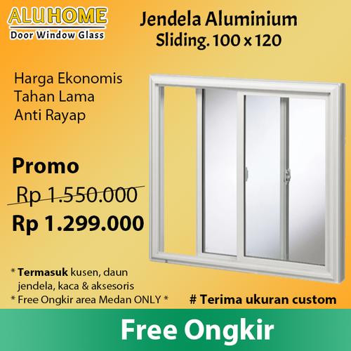 Jual Jendela Aluminium Geser / Sliding Window 100 x 120 cm - L100 x ...