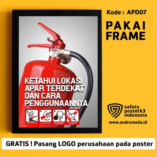 Jual Safety Poster k3: Ketahui Lokasi APAR Terdekat + Frame - 30x21 cm ...