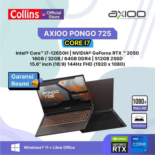Promo LAPTOP AXIOO PONGO 725 i7 12650H 512GB RTX2050 4GB 15.6" FHD ...