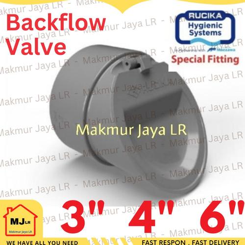 Jual Backflow Valve 3" 4" RUCIKA PVC 3 4 inch Tutup pipa anti back flow ...