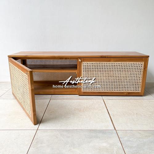 Jual Bench / Bangku Rak sepatu kayu jati rotan minimalis - Kab. Jepara ...