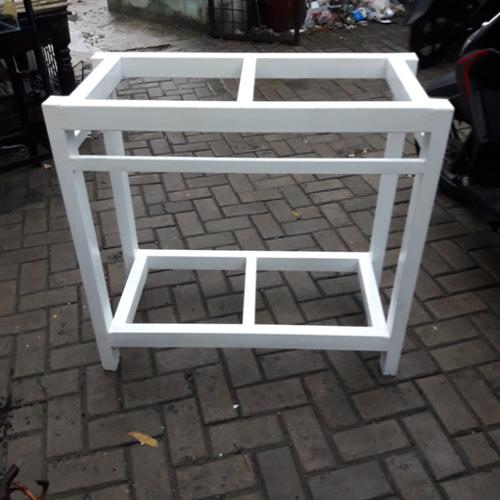 Jual rak aquarium.70x40 tinggi 70 cm besi hollo 4x4 warna putih ...