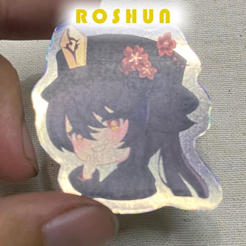 Jual Roshun Stiker Hologram Sticker Genshin Impact Hu Tao - Kota ...