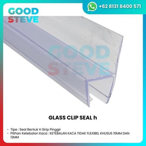 Jual Waterglass Clip Seal Pintu Kaca model Sirip H khusus utuh - 2.4M ...