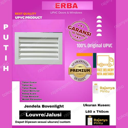 Jual Jendela UPVC Premium-Fixed-Louvre/Ventilasi - L80 x T40cm - Kab ...