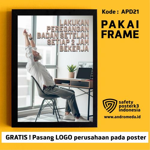 Jual Safety poster K3: Lakukan Peregangan Badan + Frame - 30x21 cm ...