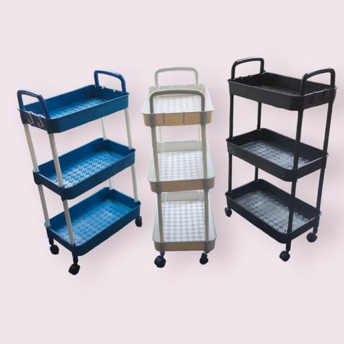 Jual RAK SERBAGUNA/RAK PLASTIK 3 SUSUN/TROLLEY PLASTIK HANNA RAK ...