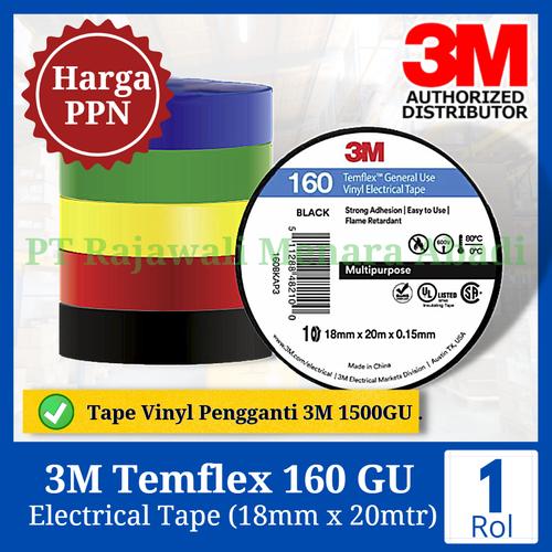 Jual 3M Isolasi Listrik Temflex 160 General Use Vinyl Electrical Tape ...